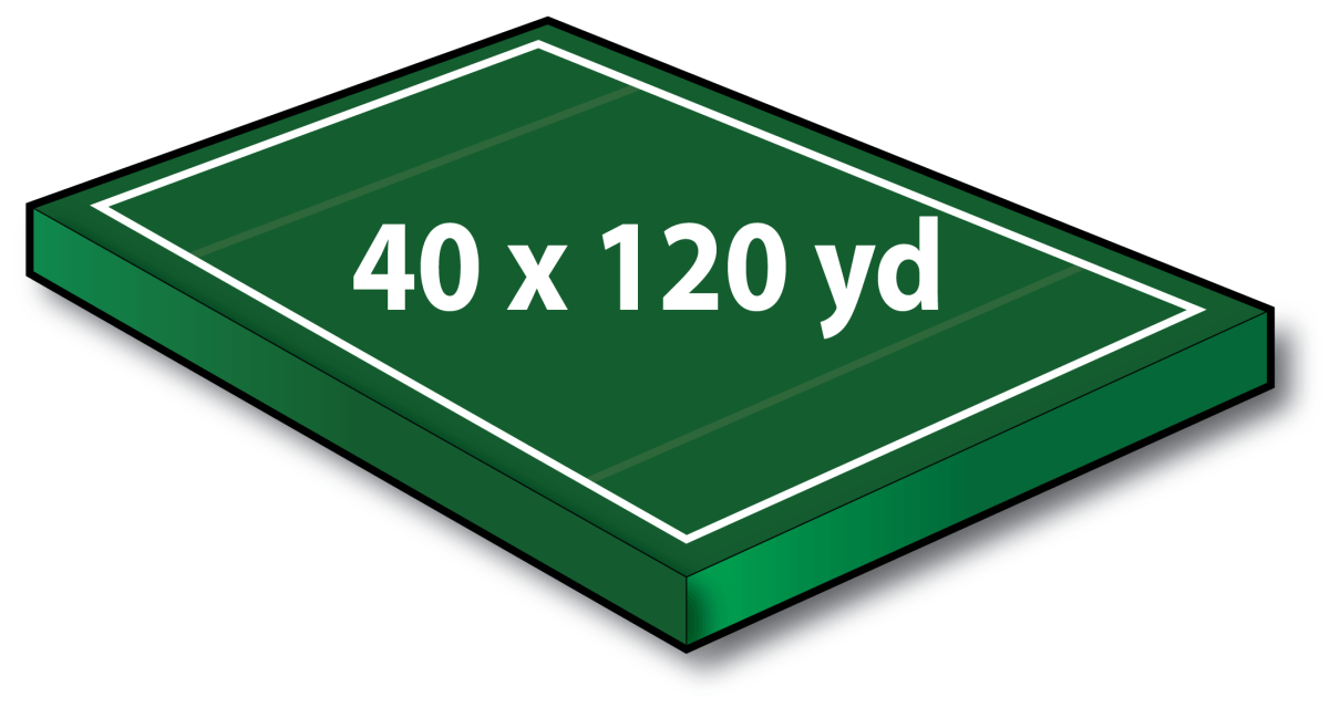 PUL Ultimate Field 40x80 yards with 20 yd Endzones (40x120 overall ...