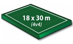 Ultimate 4V4 Field 18x30 Meters with 3 Meter Endzones – Port-a-field